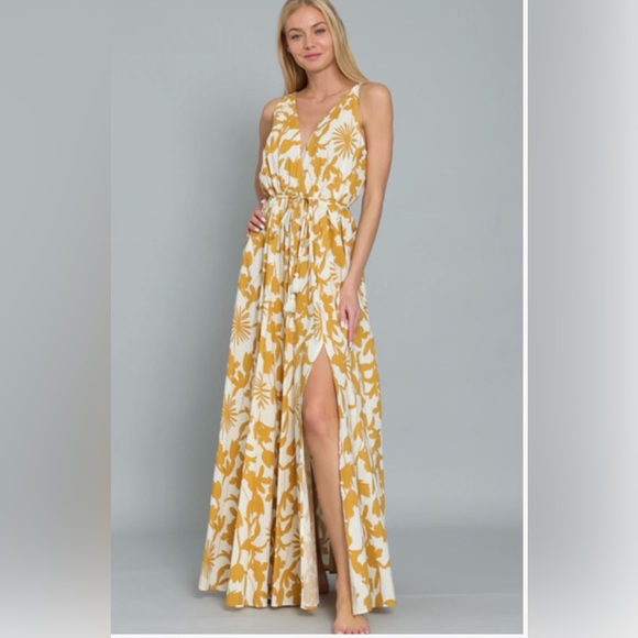 Aakaa | Dresses | Nwt Aakaa Sunrise Front Tie Maxi Dress | Poshmark